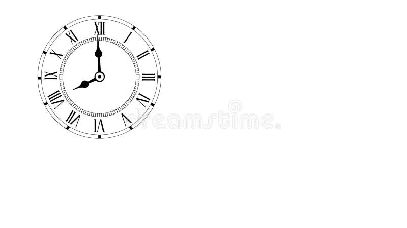 Close Up on a Clock the Decorative Hands are Moving Fast, Speeding Time ...