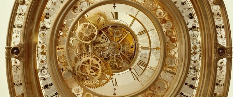 Clock with face and dial stock illustration. Illustration of ornamental ...