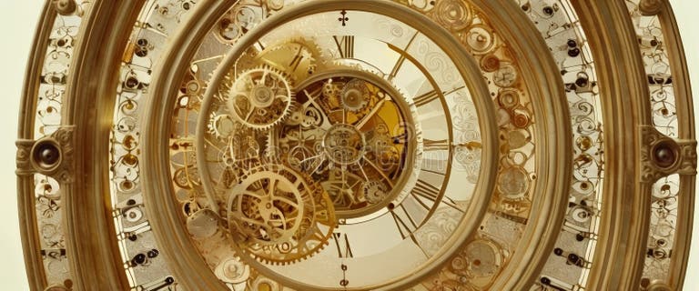 Clock with face and dial stock illustration. Illustration of ornamental ...