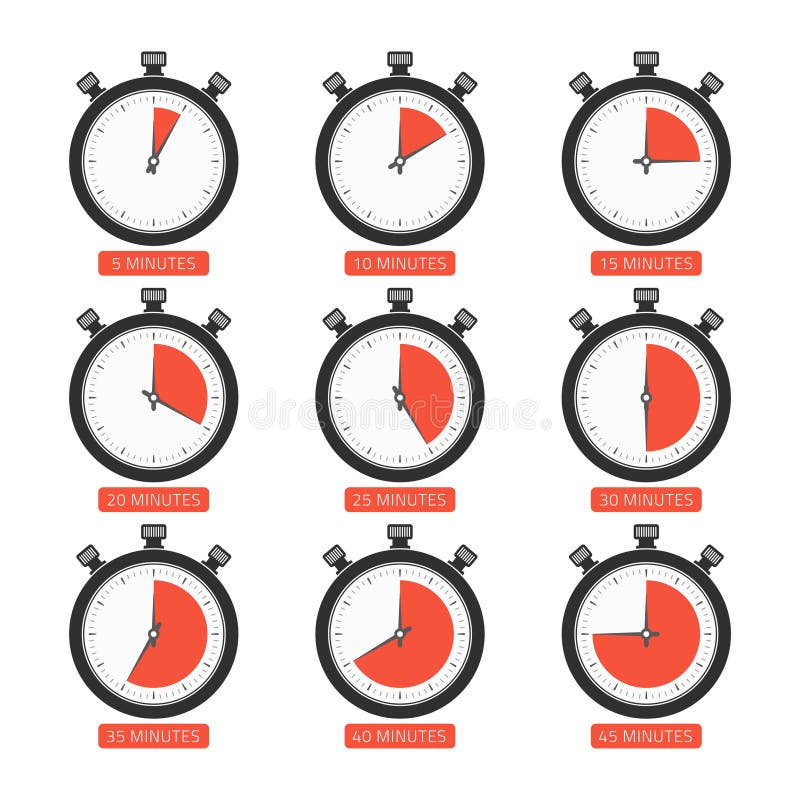 Clock Face with Different Time Stock Vector - Illustration of business ...
