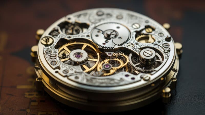 Clock face, gear mechanism stock illustration. Illustration of watch ...