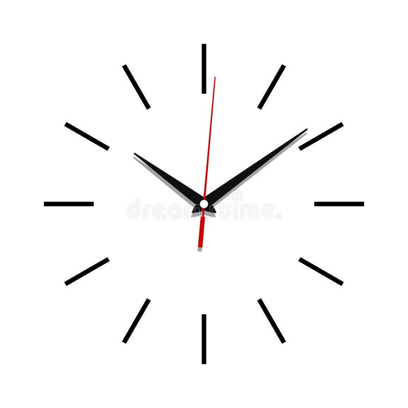 Clock Face Graphic Design Template Close Up Stock Vector - Illustration ...