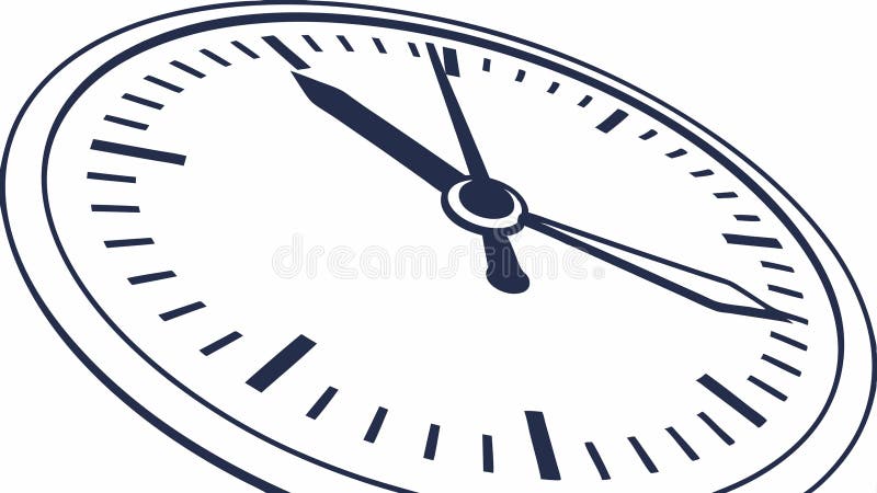 Clock Face with Hands Showing Passage of Time Illustration Vector ...
