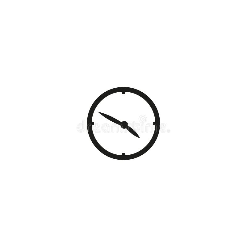 Clock Face. Hour Dial with Numbers. Dots Mark Minutes and Hours. Simple ...