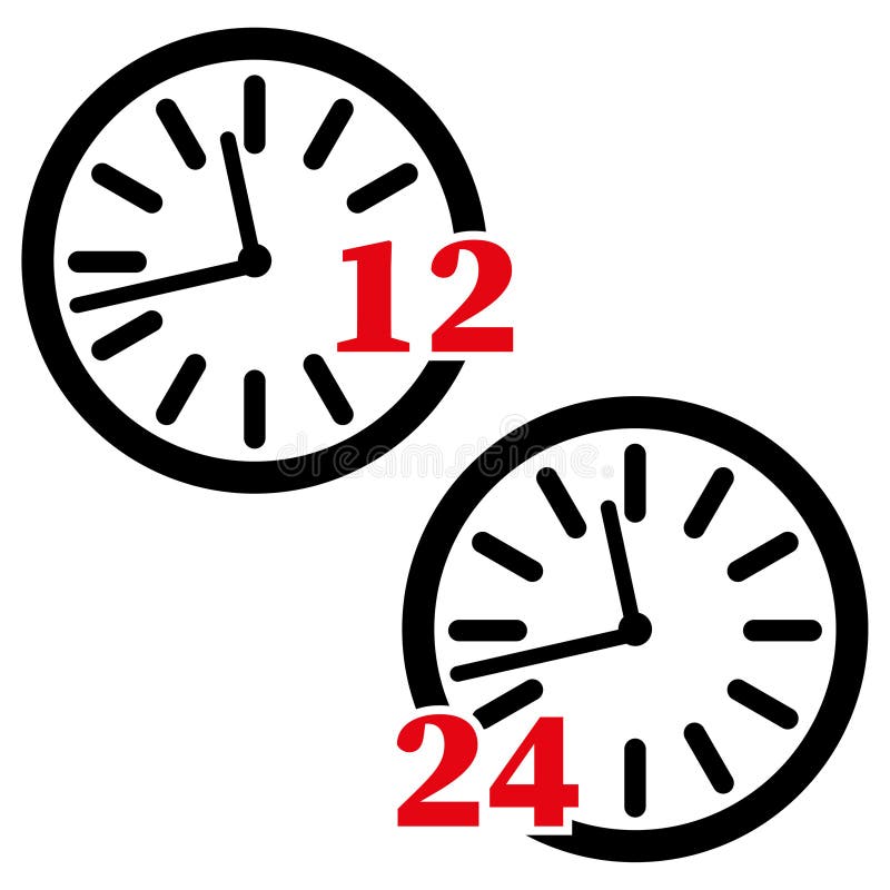 24 Hour Clock Face Stock Illustrations – 2,166 24 Hour Clock Face Stock ...