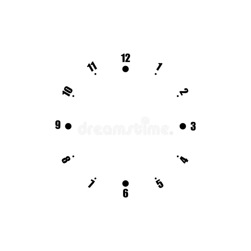 Clock Face Icon Vector. Time Illustration Sign. Clock Symbol. Wall ...