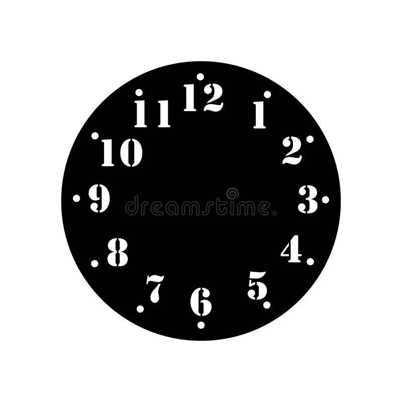 Clock Face Icon Vector Time Illustration Sign Clock Symbol Wall Clock Logo Stock Illustration