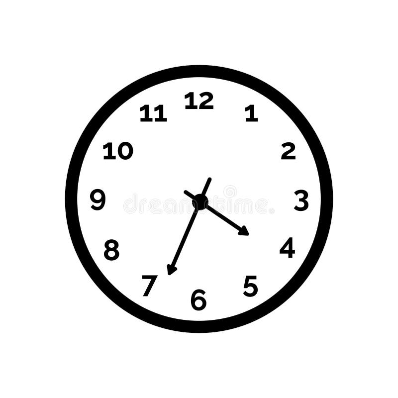 Clock Face Icon Vector. Wall Clock Illustration Sign. Time Symbol ...