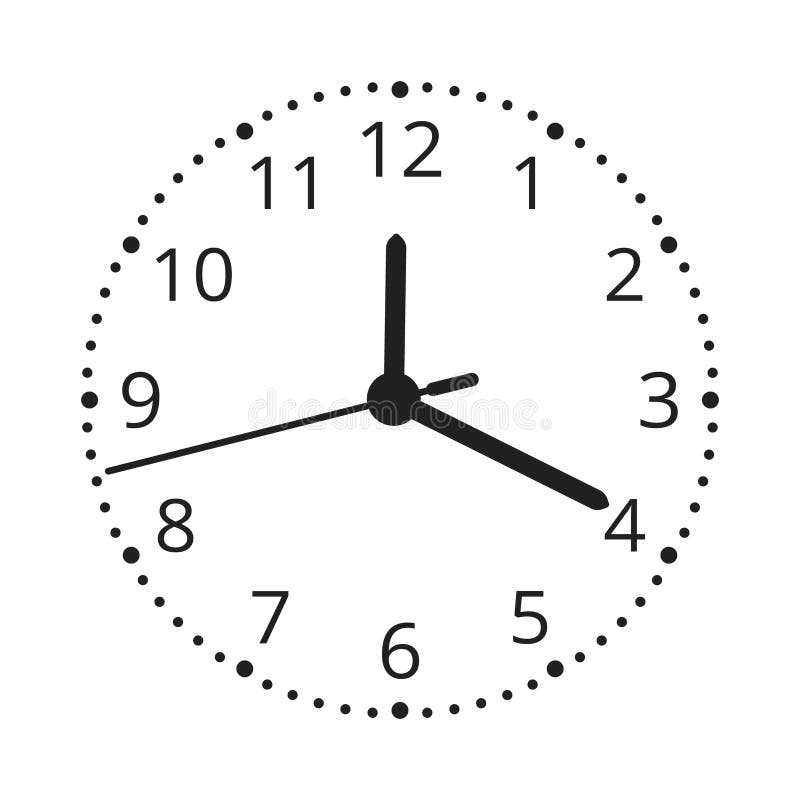 Clock Face Icon Vector. Wall Clock Illustration Sign. Time Symbol ...