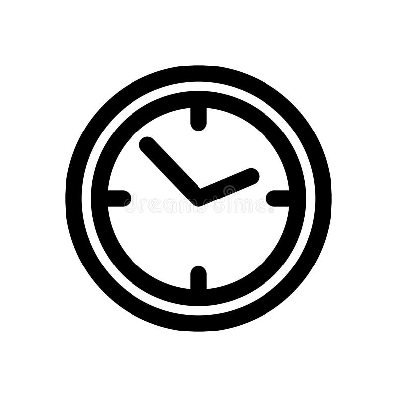 Clock Face Icon Vector. Wall Clock Illustration Sign. Time Symbol ...