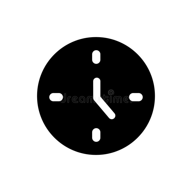 Clock Face Icon Vector. Wall Clock Illustration Sign. Time Symbol ...