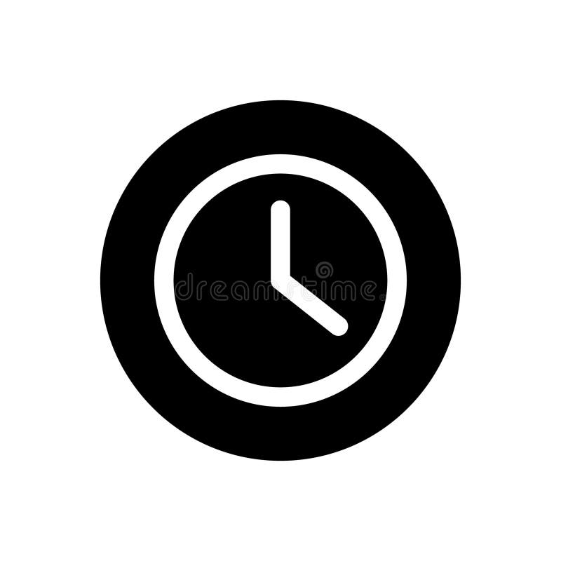 Clock Face Icon Vector. Wall Clock Illustration Sign. Time Symbol ...
