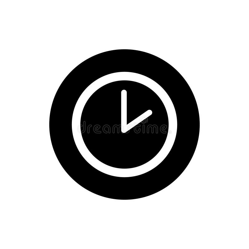 Clock Face Icon Vector. Wall Clock Illustration Sign. Time Symbol ...