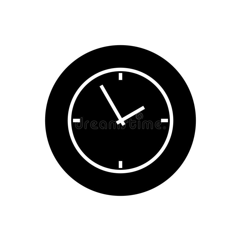 Clock Face Icon Vector. Wall Clock Illustration Sign. Time Symbol ...
