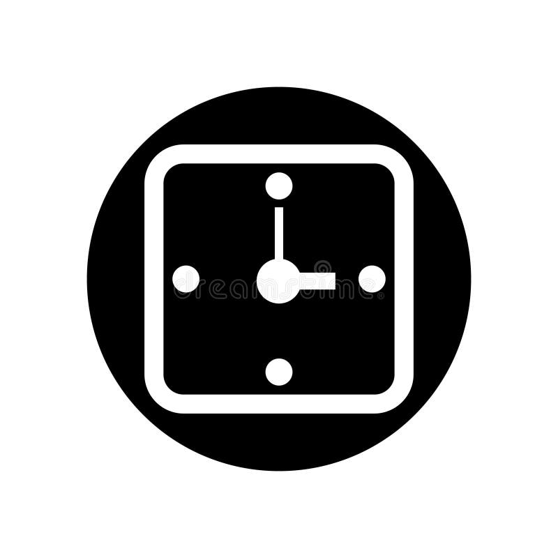 Clock Face Icon Vector Wall Clock Illustration Sign Time Symbol