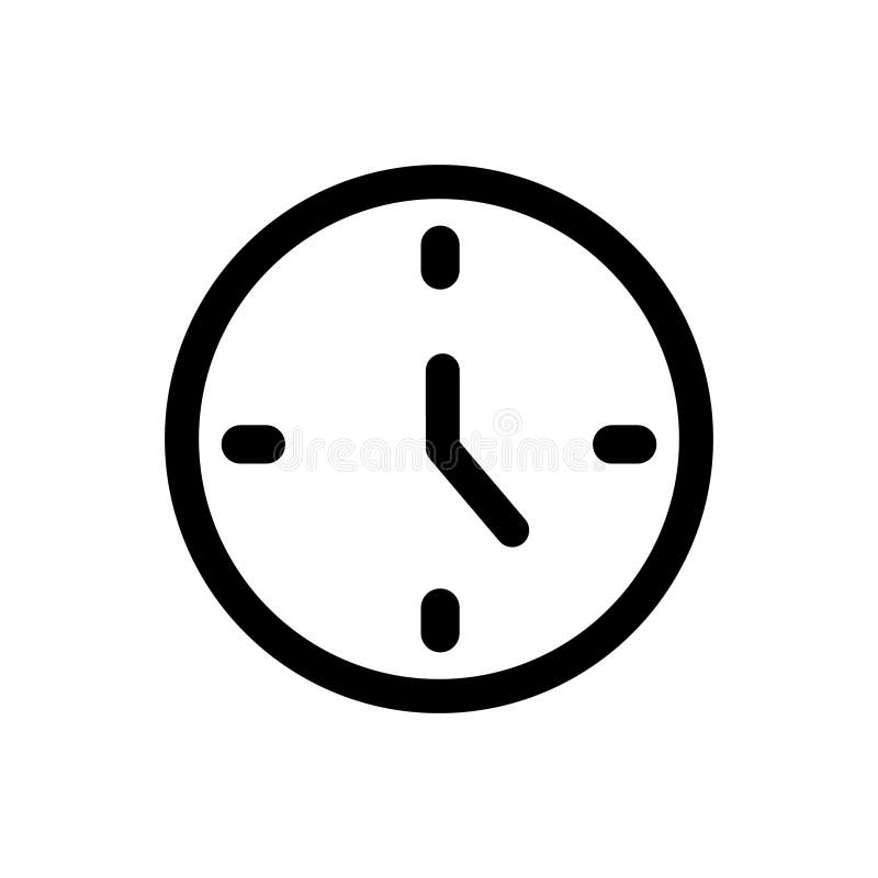 Clock Face Icon Vector. Wall Clock Illustration Sign. Time Symbol ...