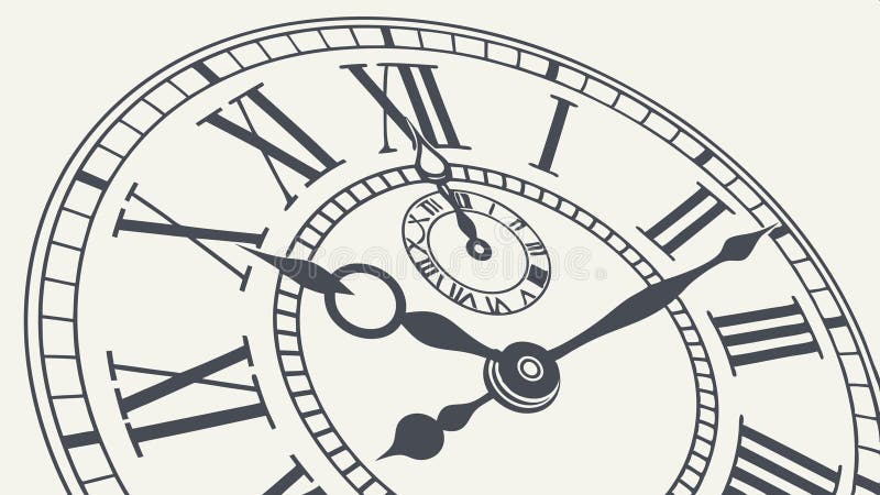 Clock Face Illustration, Timekeeping and Hours, Classic Timepiece ...