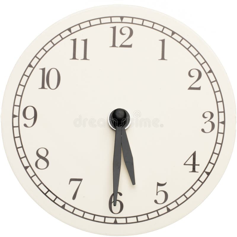 Clock Face Isolated on White Background Stock Image - Image of change ...