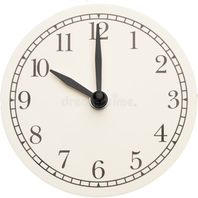 Clock Face Isolated on White Background Stock Photo - Image of concept ...