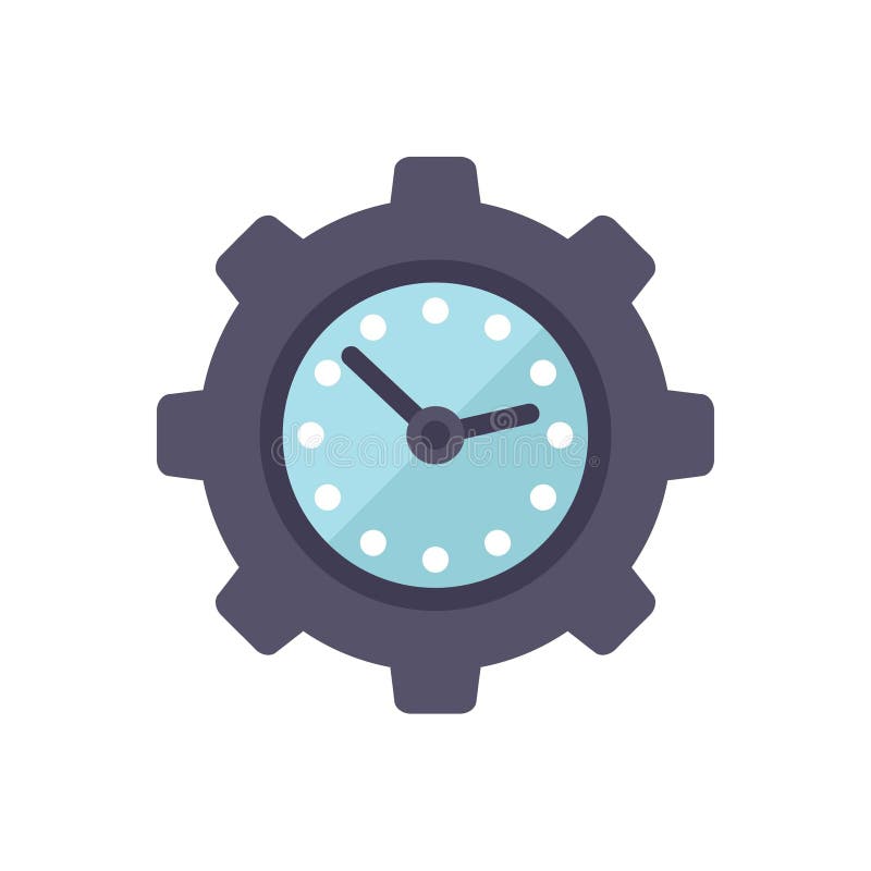 Clock Face Merging with a Cogwheel Representing Time Management Stock Vector - Illustration of ...