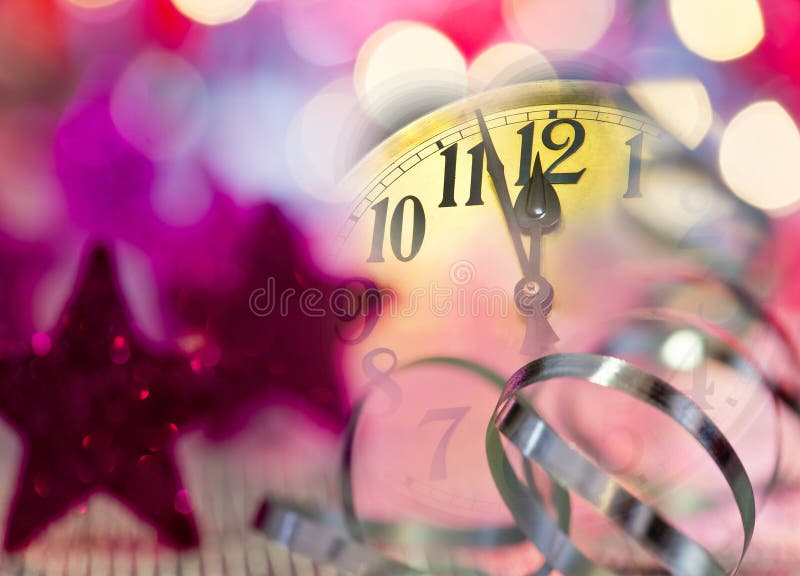 Clock face in the midnight stock image. Image of detail - 133567817