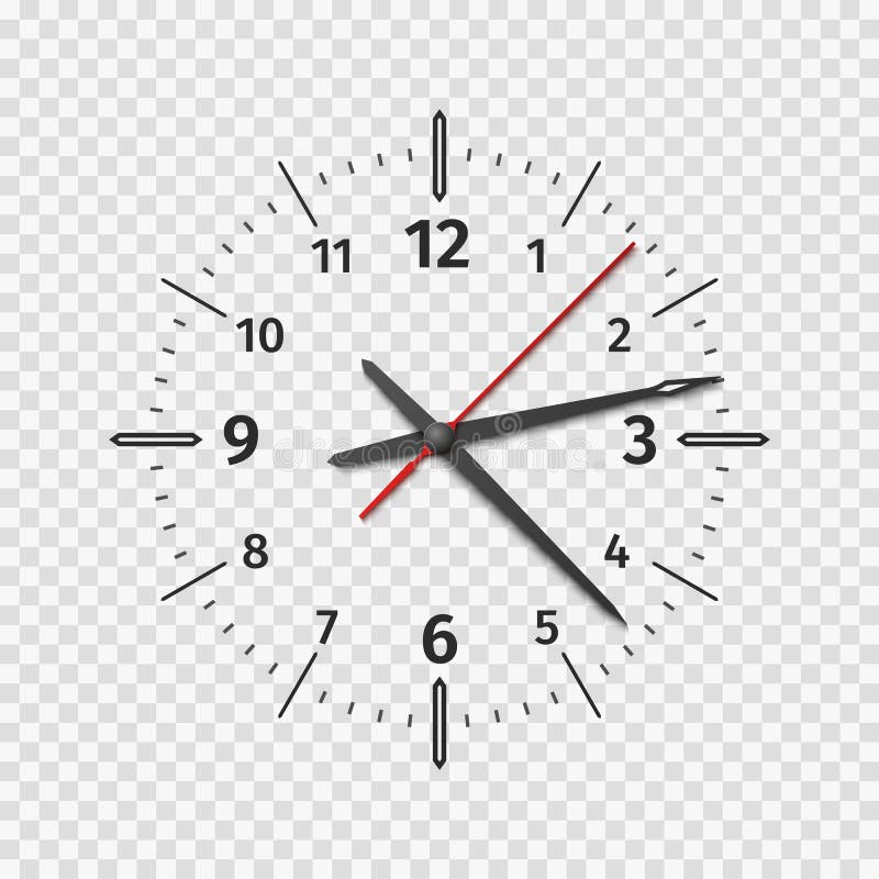 Clock Face Mockup. Realistic Quartz Watch with Hour and Minute Hands ... Clock Face Mockup. Realistic Quartz Watch with Hour and Minute Hands ...