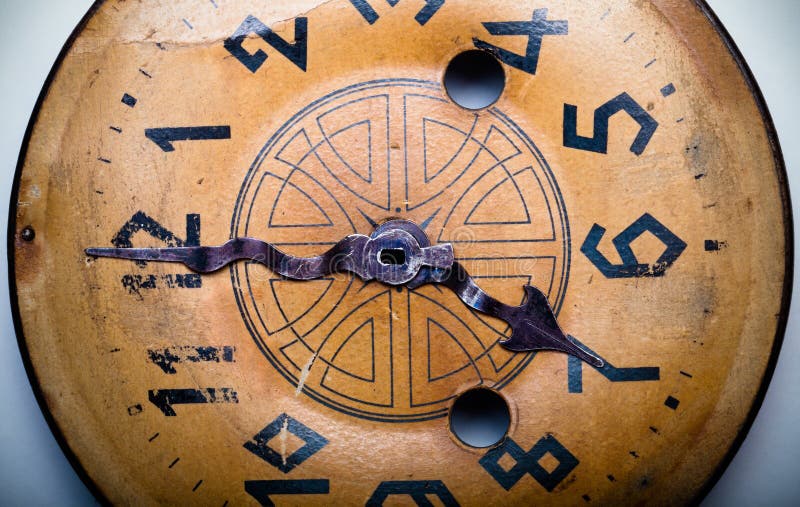 Clock Face of the Old Clock. Toned Stock Photo - Image of crack, design ...