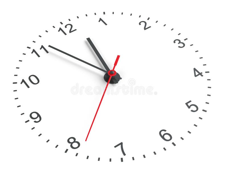 Clock Face. Perspective View Stock Illustration - Illustration of ...