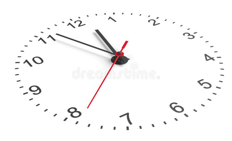 Clock Face. Perspective View Stock Illustration - Illustration of ...