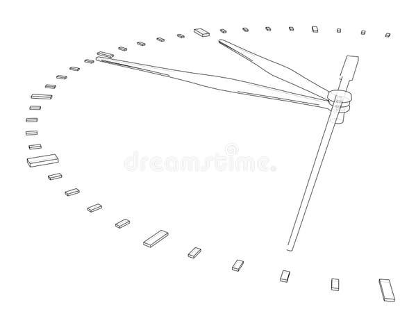 Clock Face. Perspective View Stock Vector - Illustration of hour ...