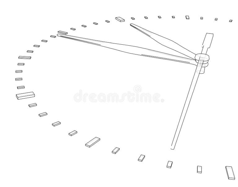 Clock Face. Perspective View Stock Vector - Illustration of hour ...