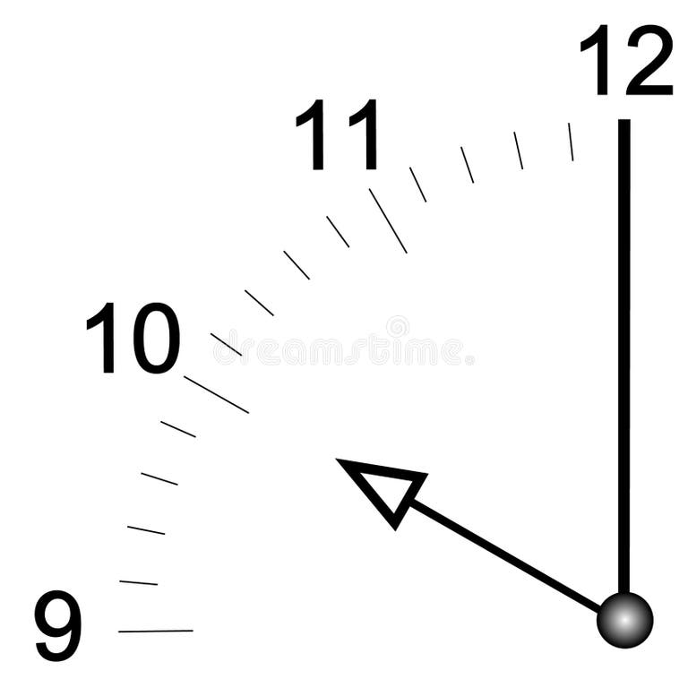 Clock Face Set at Ten O Clock Stock Vector - Illustration of hour, save ...
