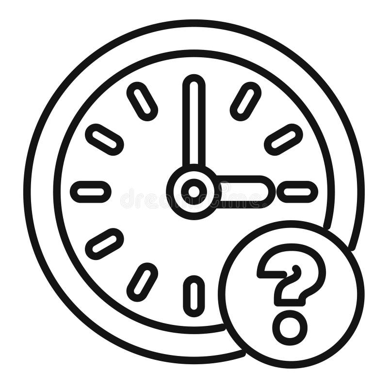 Clock Face with Question Mark Showing Deadline Concept Stock Vector ...