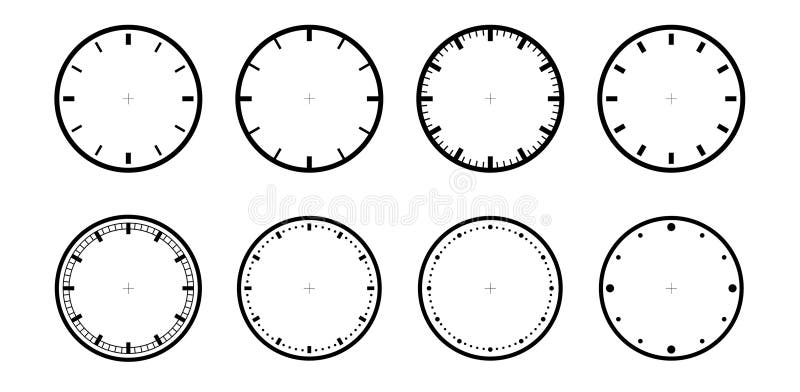 Clock Face Template Isolated. Timer or Stopwatch Stock Vector ...