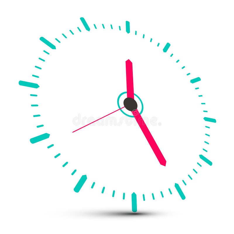 Clock Face Vector Illustration Stock Vector - Illustration of isolated ...
