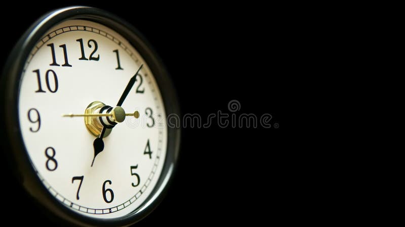 Clock Face View with Fast Moving Clock Hands Time Lapse. Time Running ...