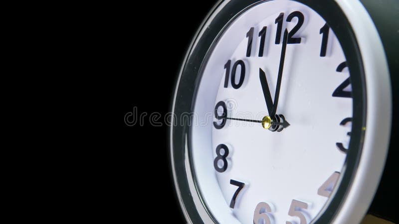 Clock Face View Time Running Out Concept. Close Up of Table Business ...