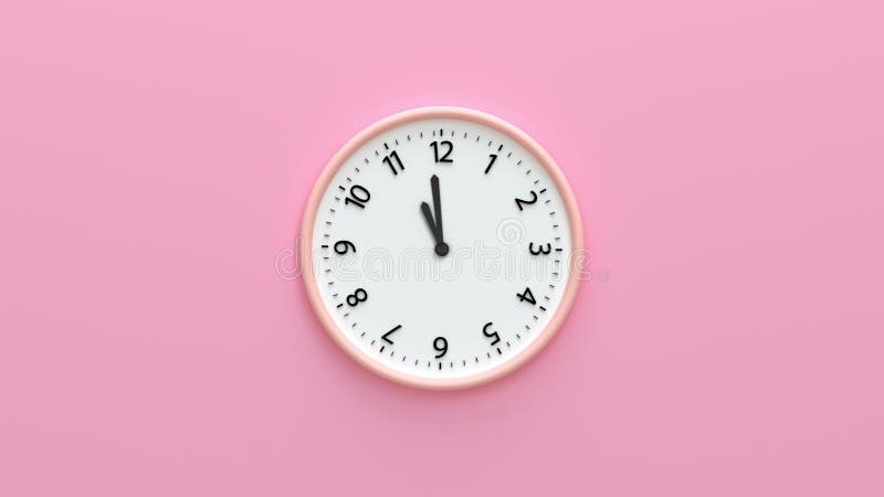 Clock Face Wall with Time Backward Isolated on Blue Color Background ...