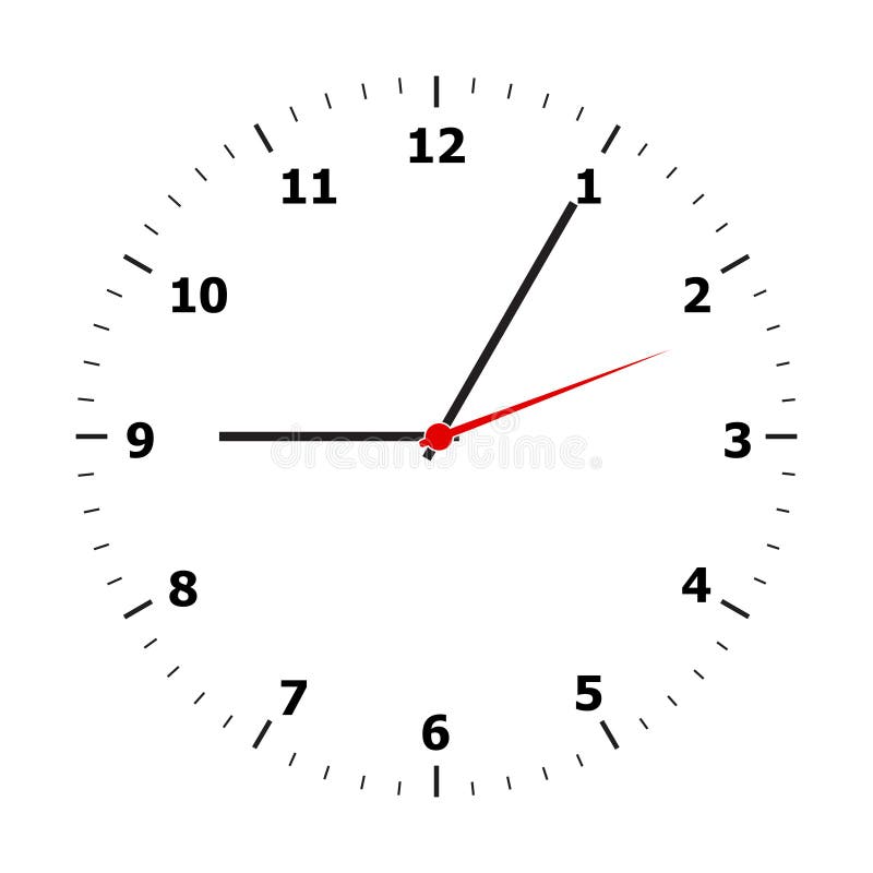 Clock face stock vector. Illustration of hands, clock - 44644038