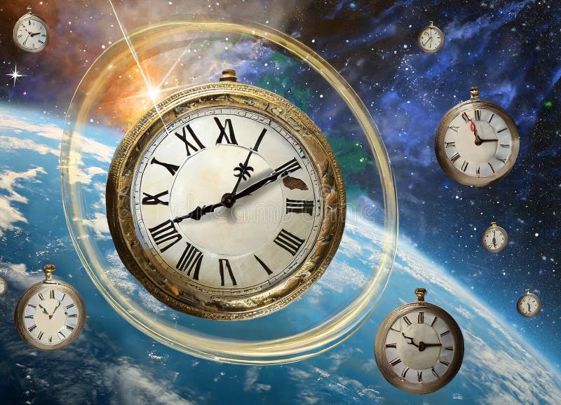 Time and space stock illustration. Illustration of planet - 296086849