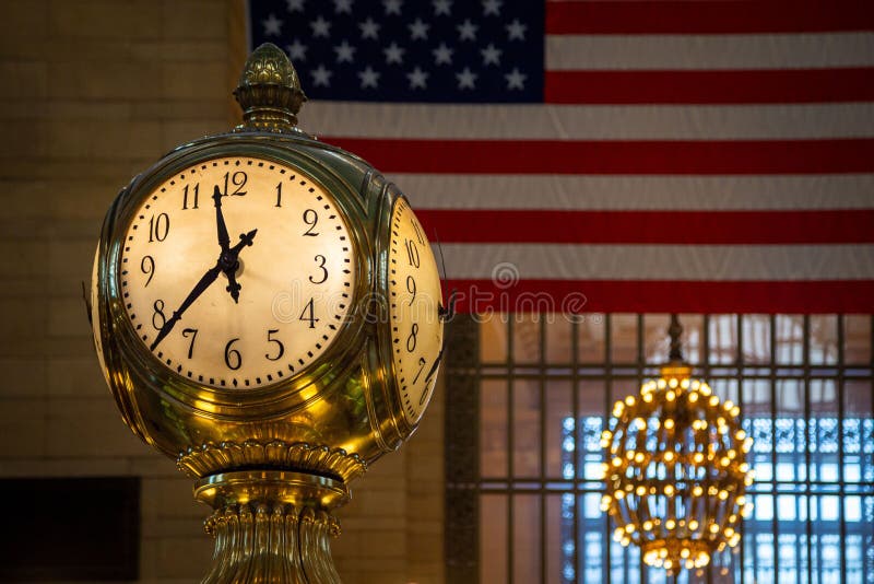 Clock Faces in the Middle of the Main Concourse of Grand Central ...