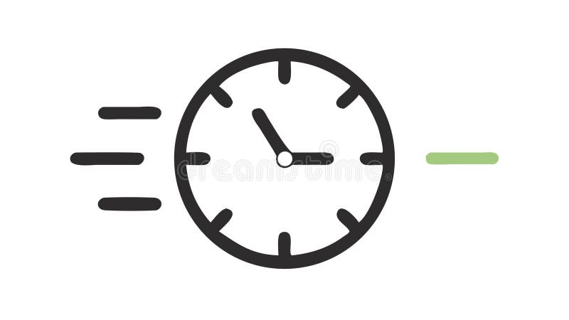 Clock Fast Time Speed Deadline Timer Icon, Vector Design Generative AI ...