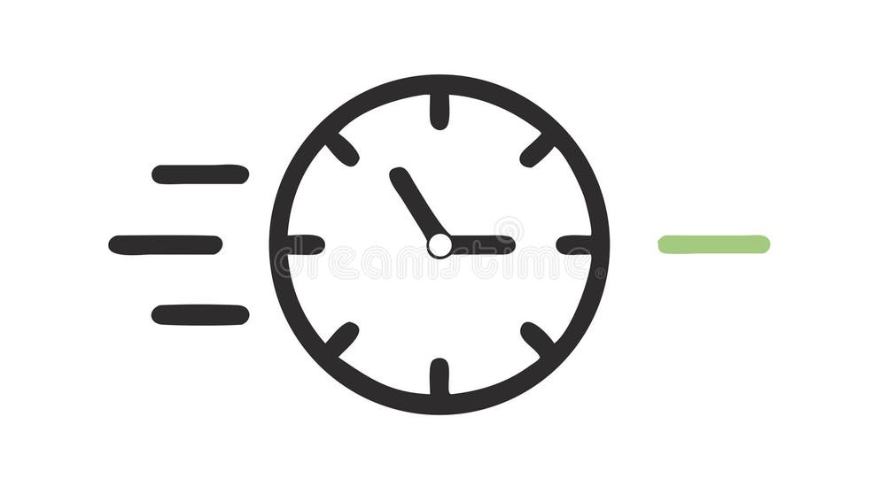 Clock Fast Time Speed Deadline Timer Icon, Vector Design Generative AI ...