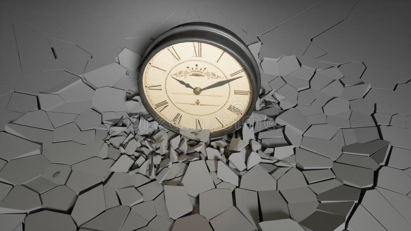 Clock Fell on the Floor and Broke it Stock Illustration - Illustration ...