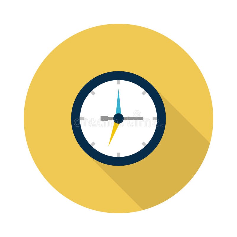 Clock flat vector icon stock vector. Illustration of chronometer ...