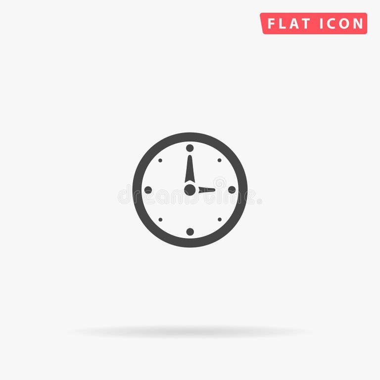Clock flat vector icon stock vector. Illustration of symbol - 240829239
