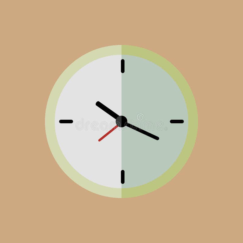 Clock Flat Vector Icon.Vector Illustration Stock Illustration ...