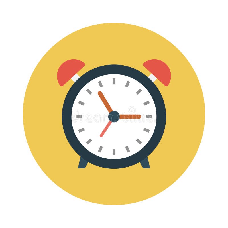 Clock flat vector icon stock vector. Illustration of icon - 157447484