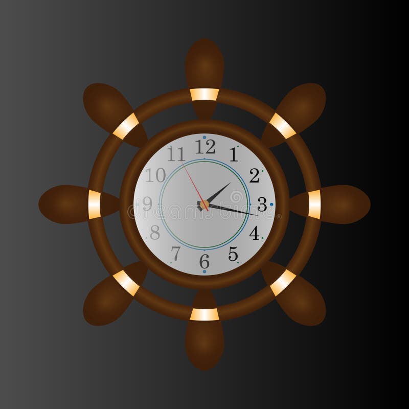 Clock in the Form of a Wheel. Stock Vector - Illustration of design ...