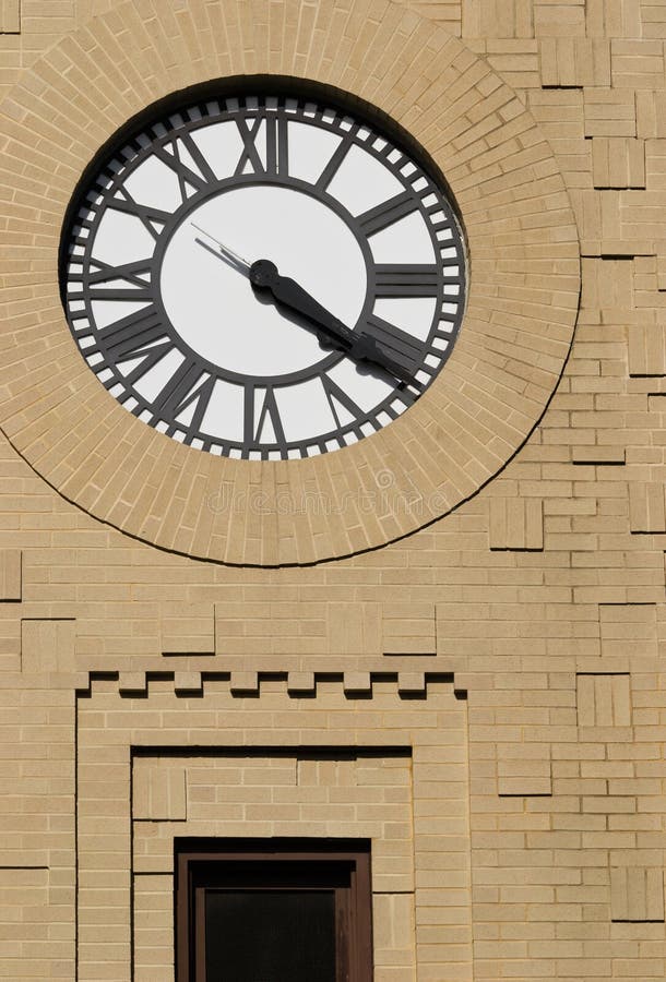 Clock with Freestyle Masonry Surround Stock Photo - Image of wall ...